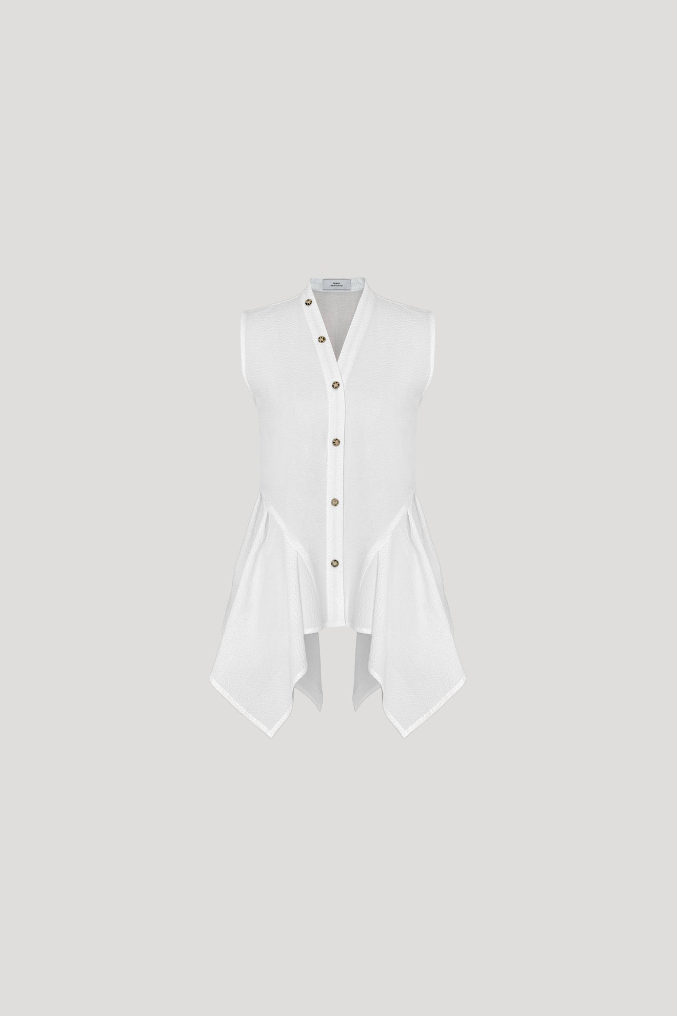 FLUTTER Top in White – PEGGY HARTANTO